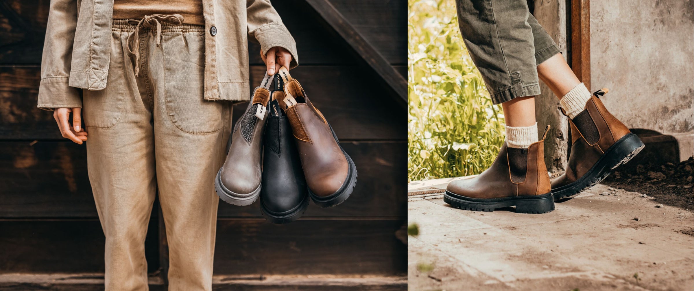 RENOX®: Botines Bototos Impermeables Outdoor Hombre y Mujer Chelsea ...